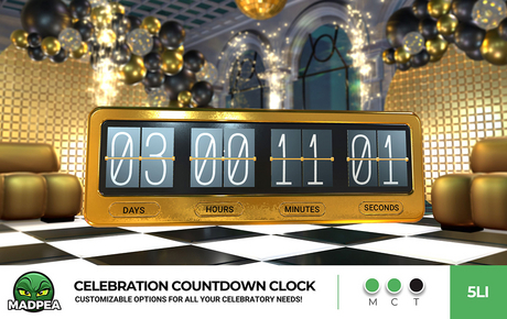 Second Life Marketplace - MadPea Celebration Countdown Clock